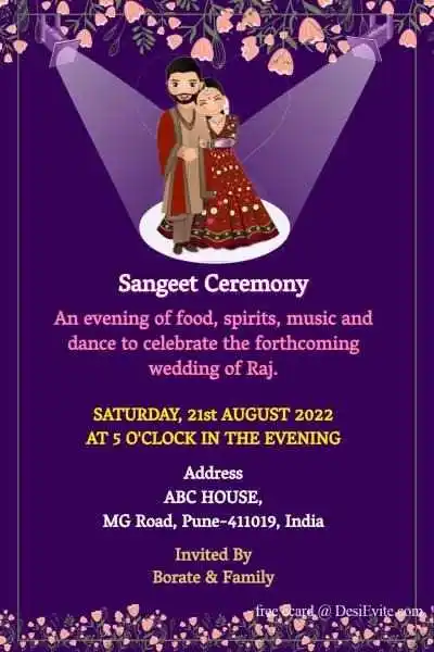 99+ Sangeet Invitation for a Harmonious Gathering To Celebrate Love and ...