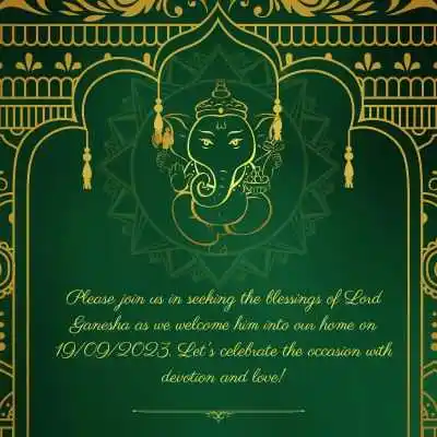 60+ Ganpati Invitation Messages for Cards, WhatsApp and Text