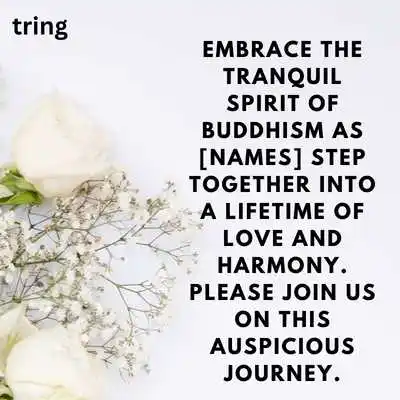 50+ Buddhist Wedding Card Invitations, Messages and Templates