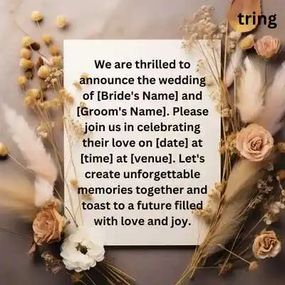 130+ Wedding Invitation Messages for Friends and Family