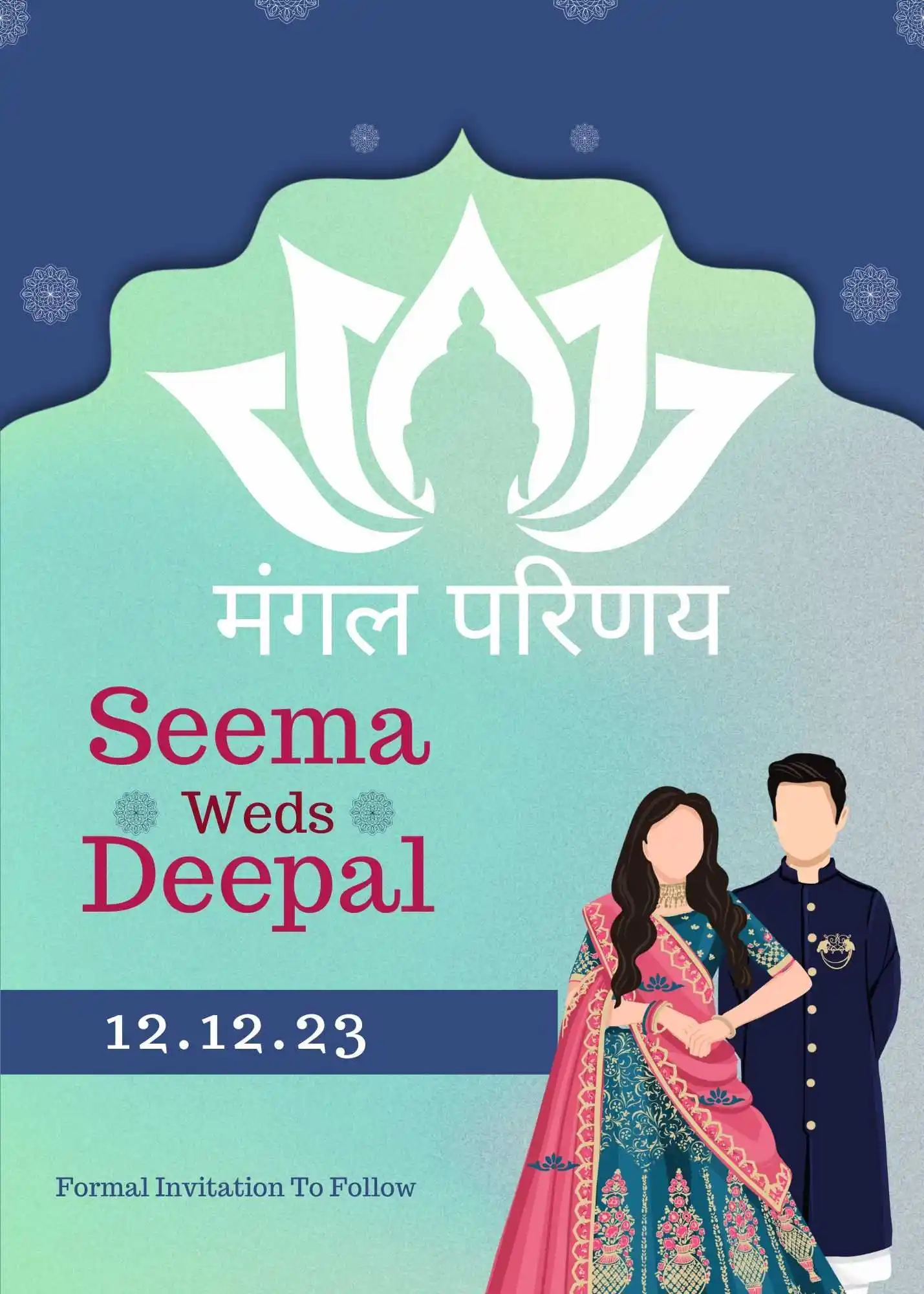 50+ Buddhist Wedding Card Invitations, Messages and Templates